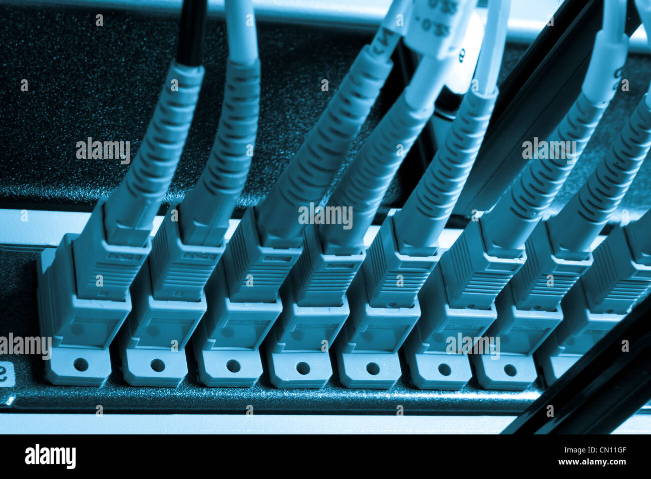 optic fiber hub as part of internet infrastructure Stock Photo - Alamy