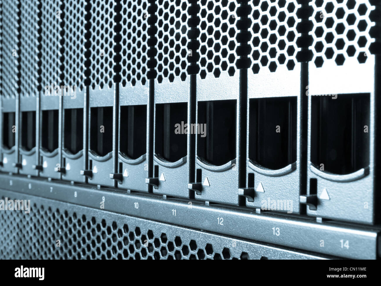 detail of data center with hard drives Stock Photo - Alamy