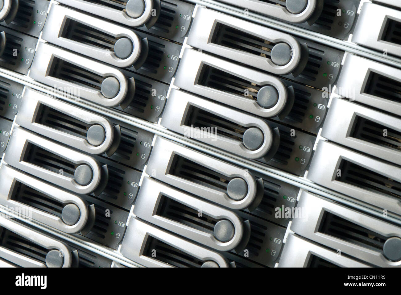 detail of data center with hard drives Stock Photo - Alamy