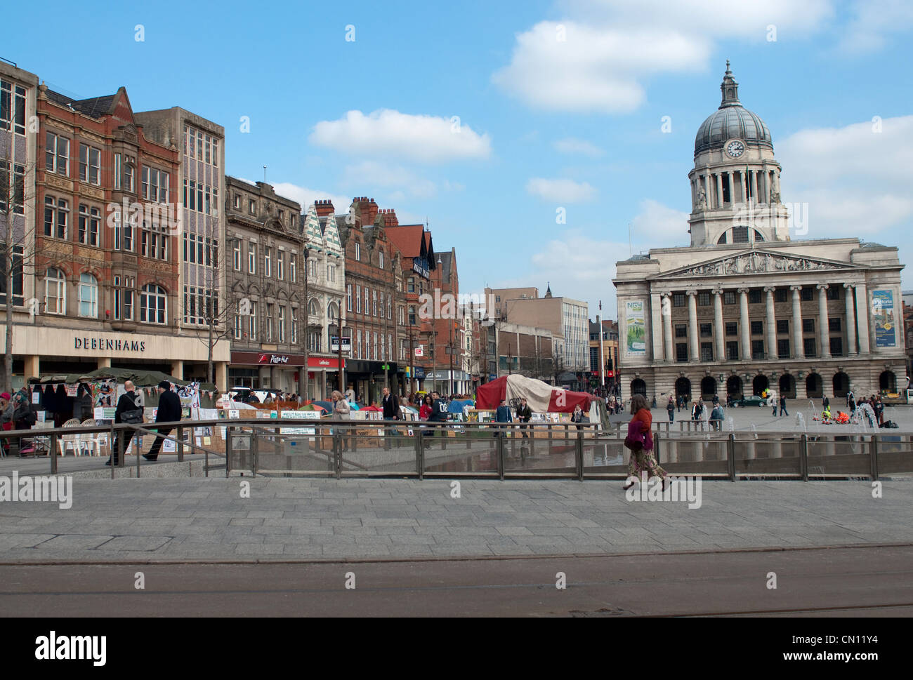 The Old Market Square in Nottingham, England Stock Photo - Alamy