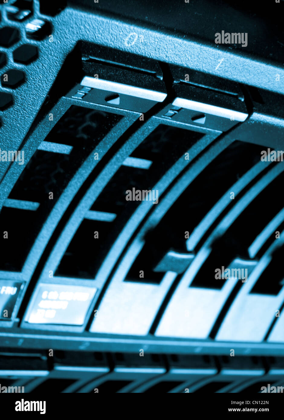 detail of data center with hard drives Stock Photo - Alamy