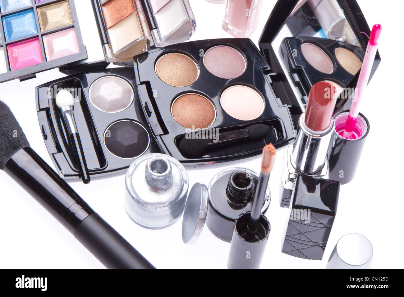 makeup set isolated on white background Stock Photo - Alamy