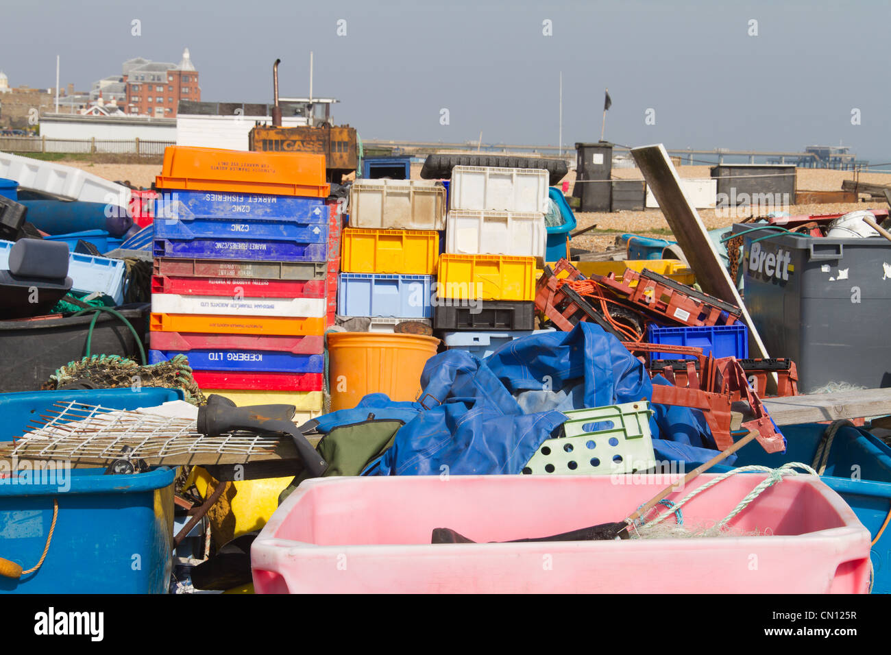 Empty fish boxes hi-res stock photography and images - Alamy