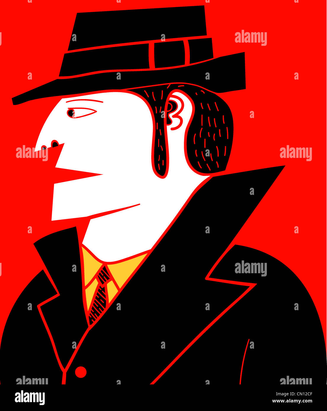 Male face looking left hi-res stock photography and images - Alamy