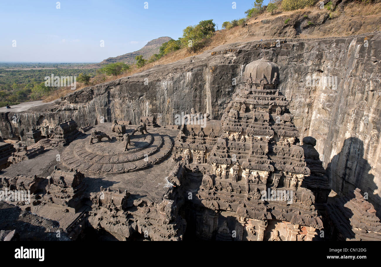Kailasha temple. Ellora Caves. Maharashtra. India Stock Photo - Alamy