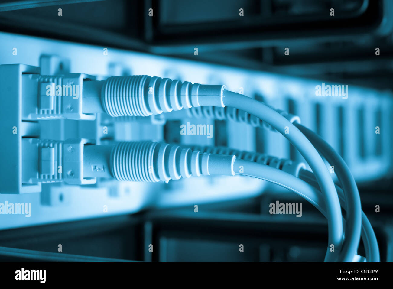 optic fiber hub as part of internet infrastructure Stock Photo - Alamy