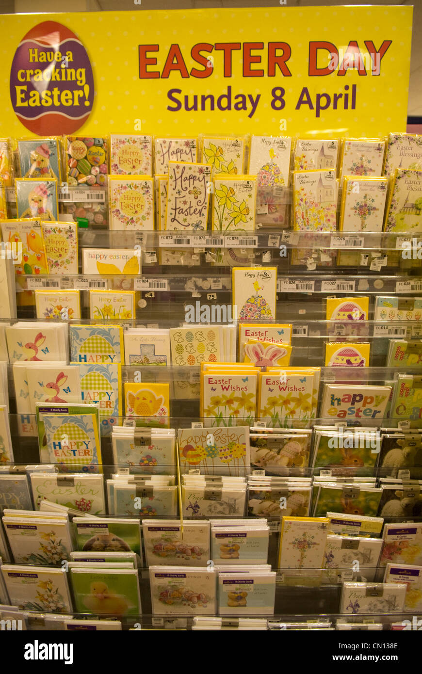 Easter cards on sale in WH Smith, Farnham, Surrey, UK Stock Photo - Alamy