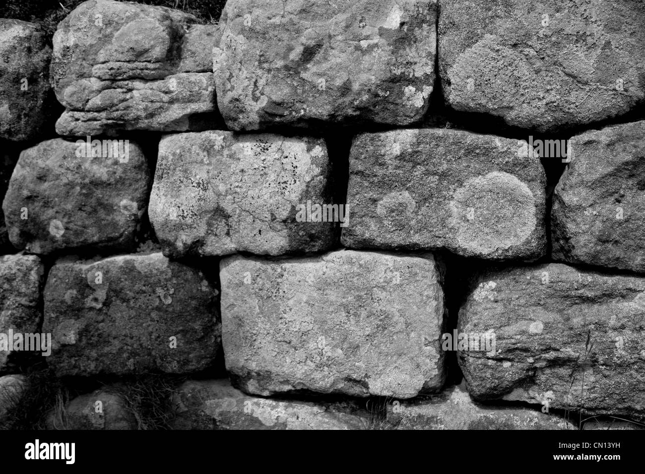 a farm brick wall in the yorkshire moors Stock Photo - Alamy