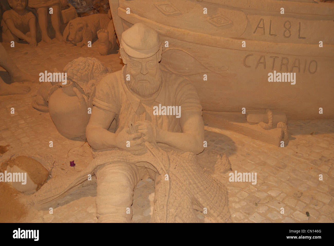 Hand made Man of sand Stock Photo - Alamy