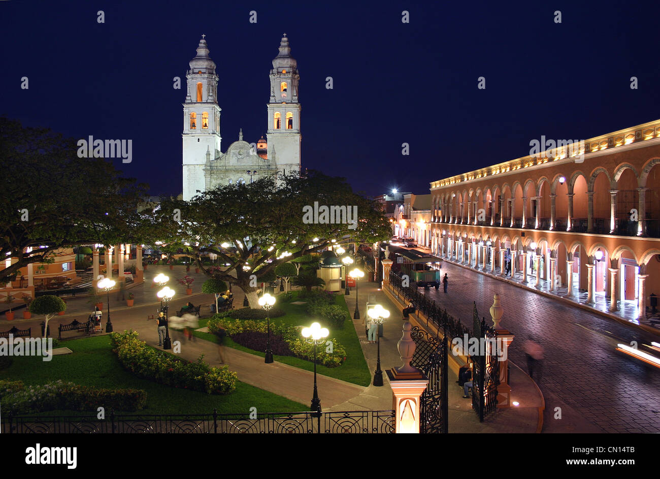 Parque Principal.Campeche Mexico The Our Lady of the Immaculate ...