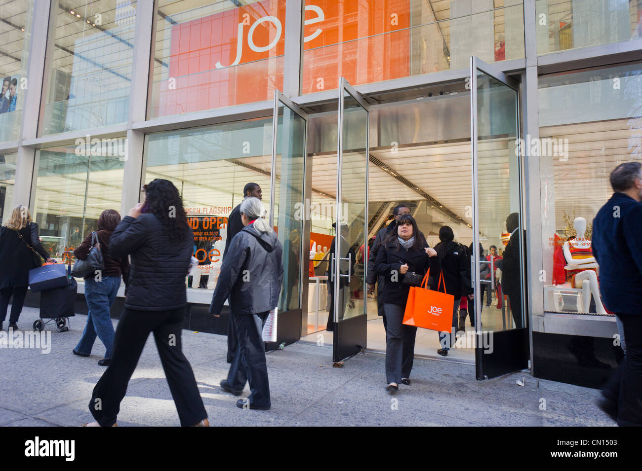Grand opening of the Joe Fresh store in the Midtown in New York Stock ...