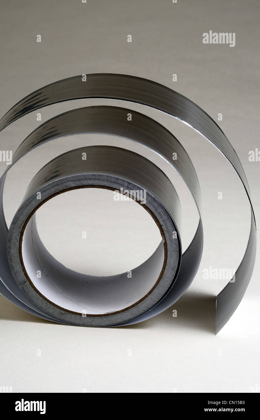 Metal silver tape Stock Photo - Alamy