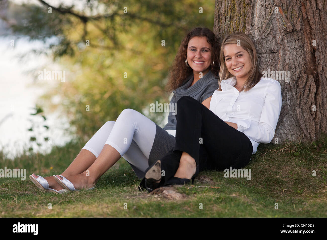 Young women in a park, Montreal, Quebec Stock Photo - Alamy