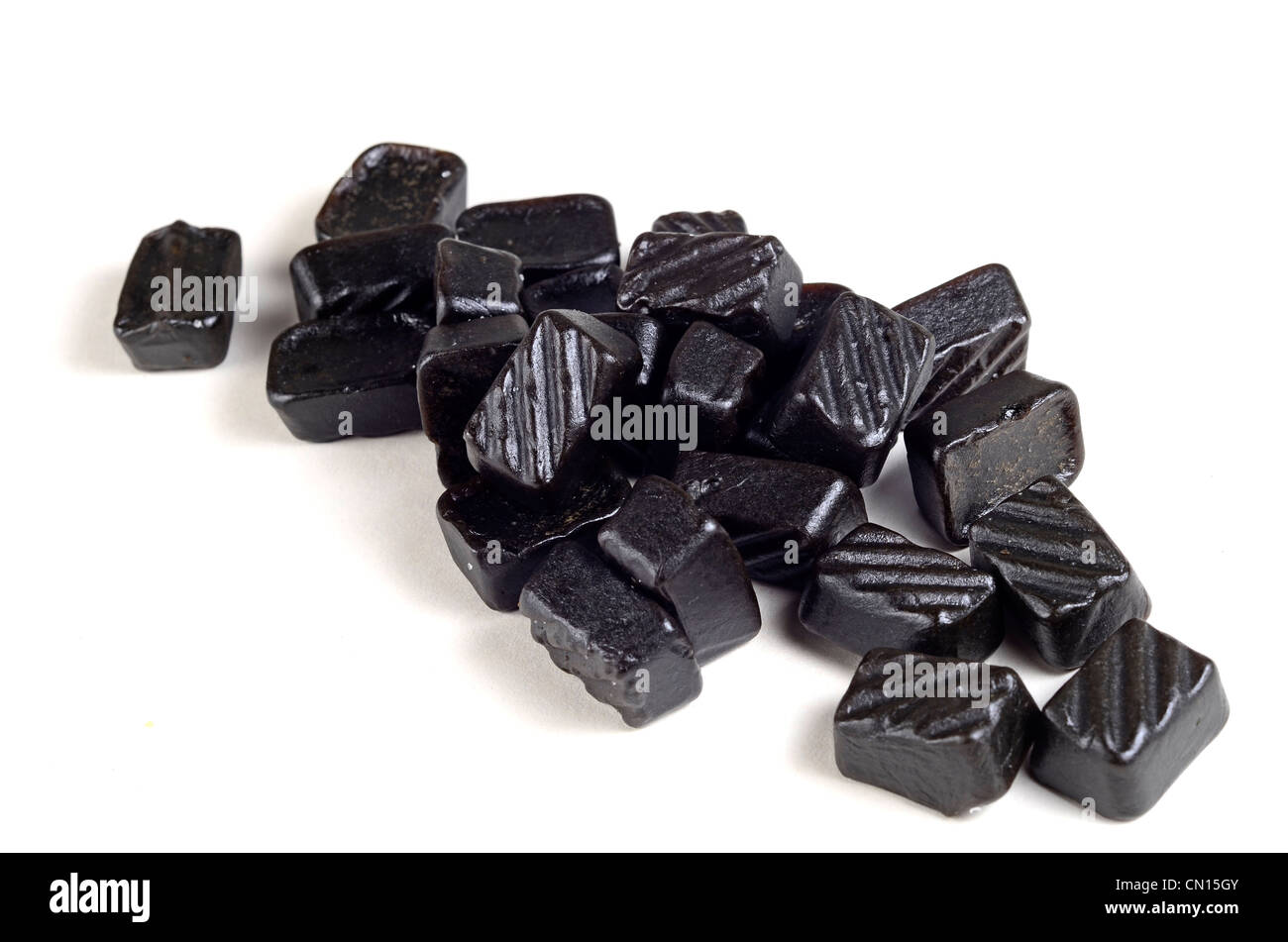 Black liquorice licorice Stock Photo - Alamy