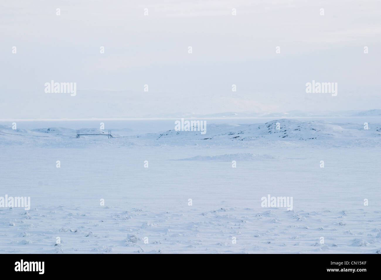 Vast snowy landscape, Iqaluit, Nunavut Stock Photo - Alamy