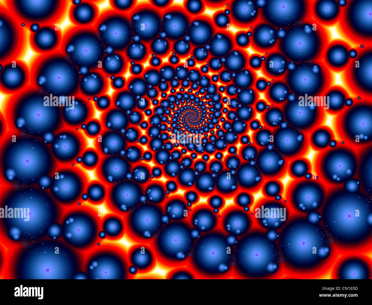 Circles Spiraling To Infinity Stock Photo - Alamy