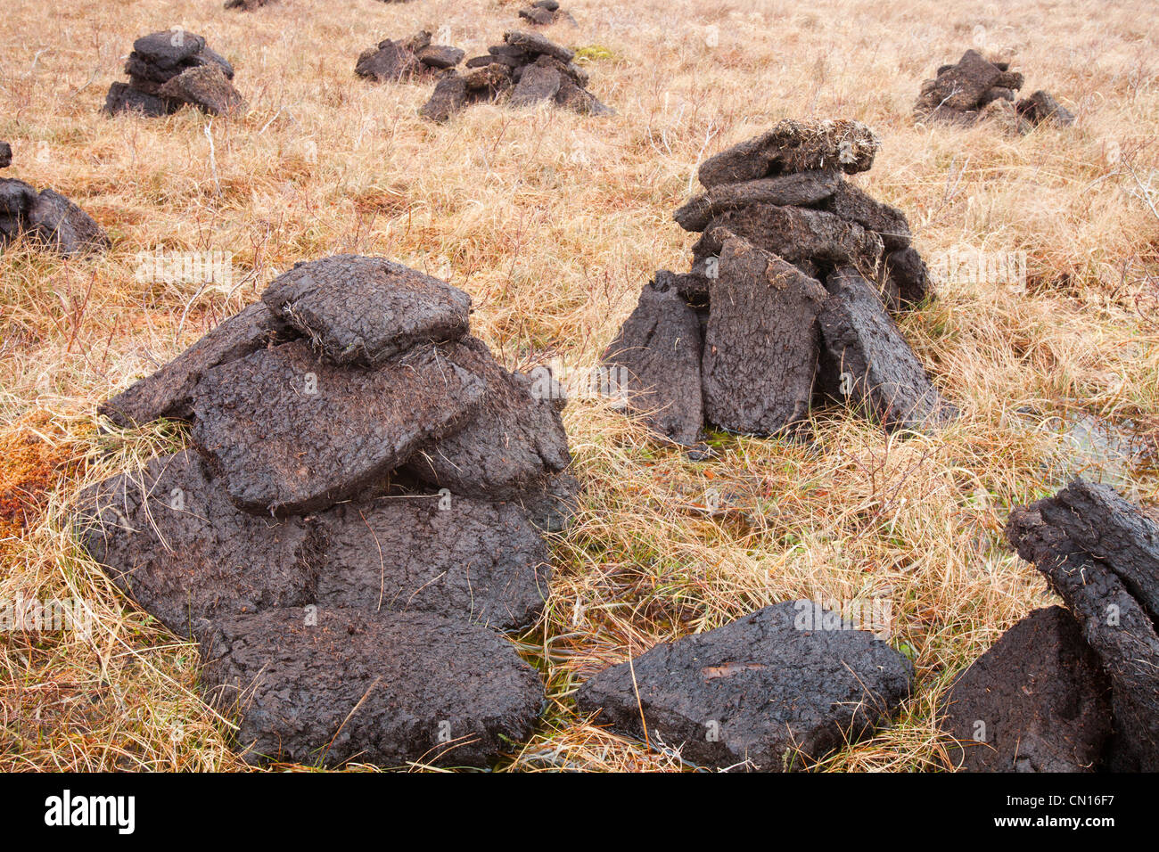 Peat cutting near Broadford, Isle of Skye, Scotland, UK Stock Photo - Alamy