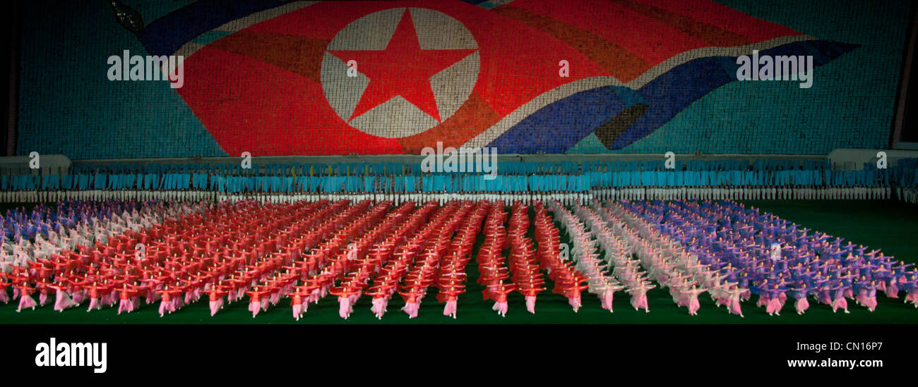Arirang Mass Games in May Day stadium in Pyongyang, North Korea Stock ...