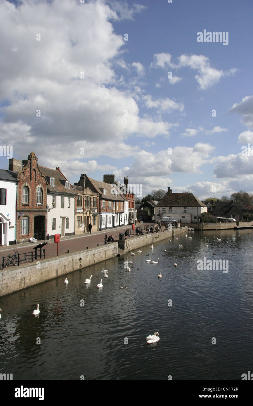 St Ives Cambridgeshire the Great river Ouse Stock Photo - Alamy