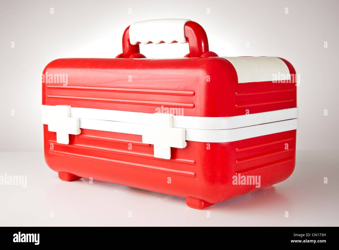 First aid box on a white background Stock Photo - Alamy