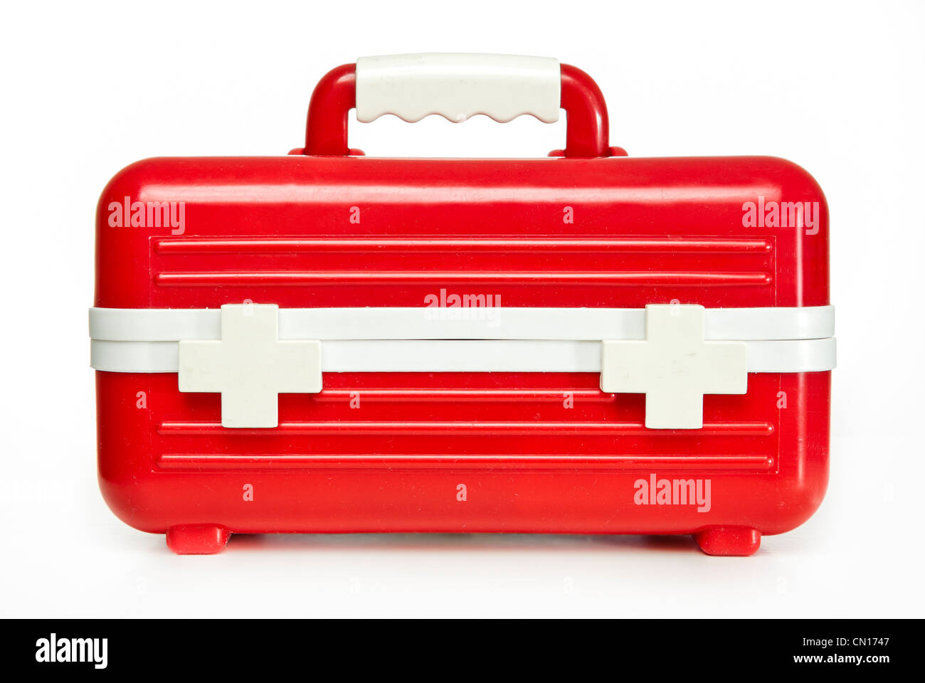 First aid box on a white background Stock Photo - Alamy