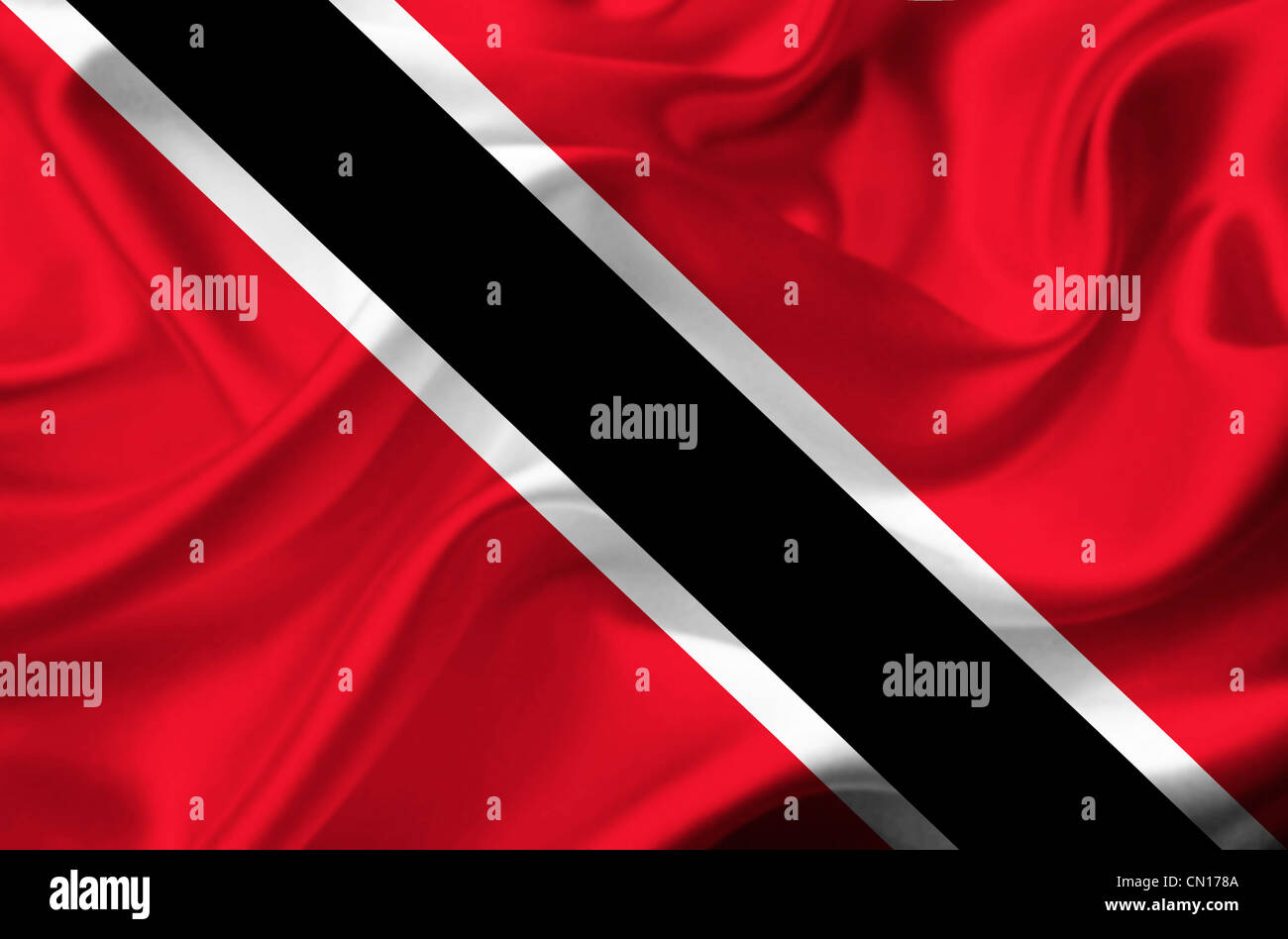 Trinidad and Tobago waving flag Stock Photo - Alamy