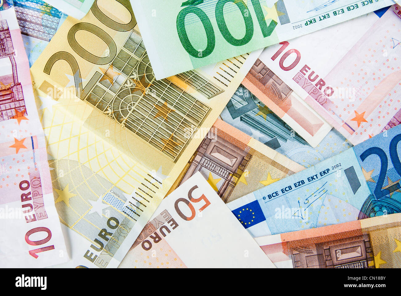 Euro banknotes as a background Stock Photo - Alamy