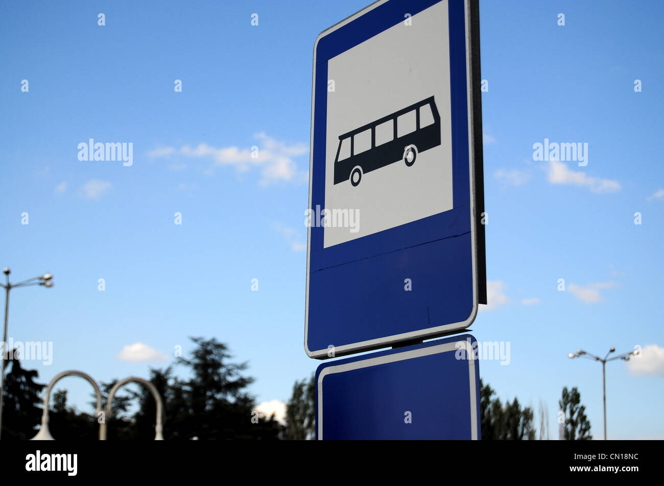 Bus stop marking hi-res stock photography and images - Alamy