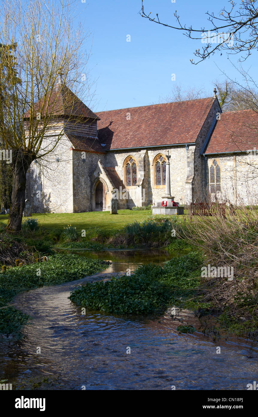The village church at Headbourne Worthy, near Winchester, Hampshire ...