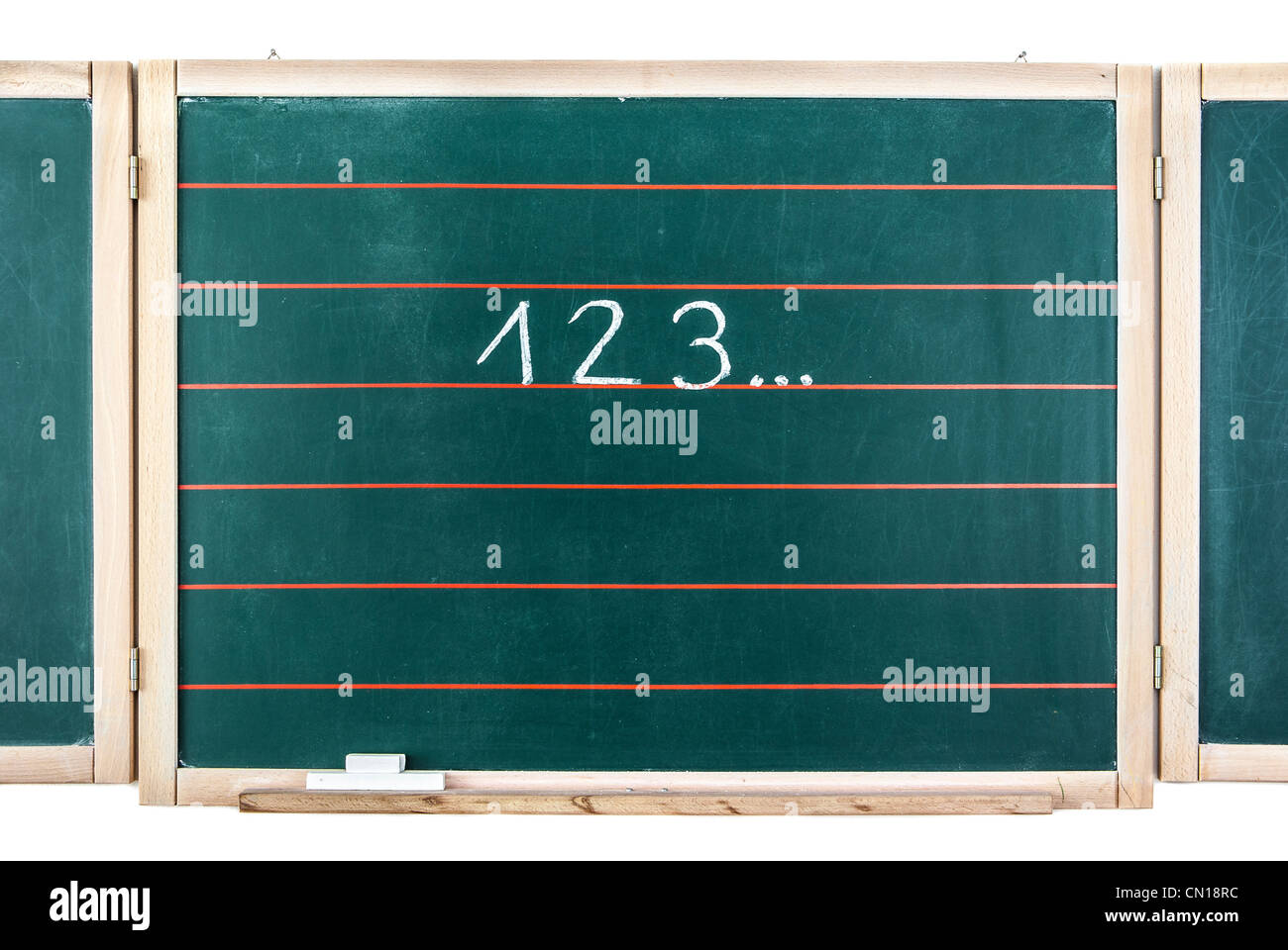 1, 2, 3, written on a chalkboard Stock Photo - Alamy