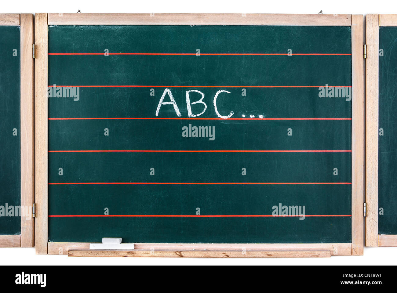 The letters ABC written on a blackboard Stock Photo - Alamy