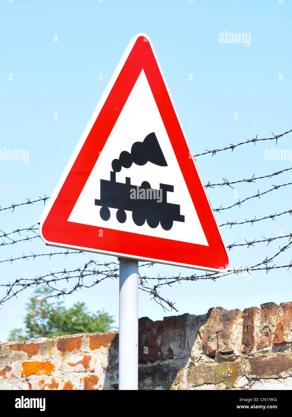 Train warning poster hi-res stock photography and images - Alamy