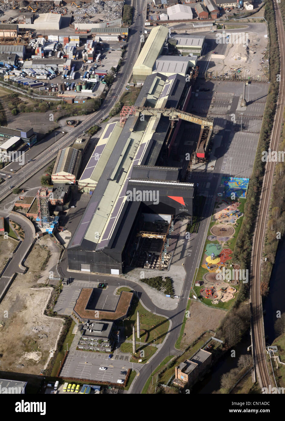 Aerial view of Magna Science Adventure Centre, The Magna Museum ...
