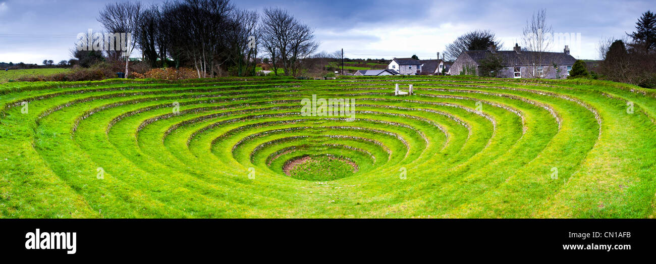 Gwennap Pit is an open air amphitheatre, near Redruth in Cornwall ...