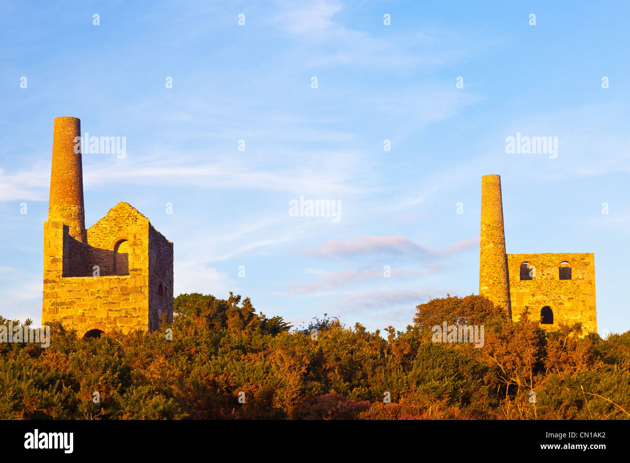The stamps engine house and pumping engine house at Wheal Peevor ...