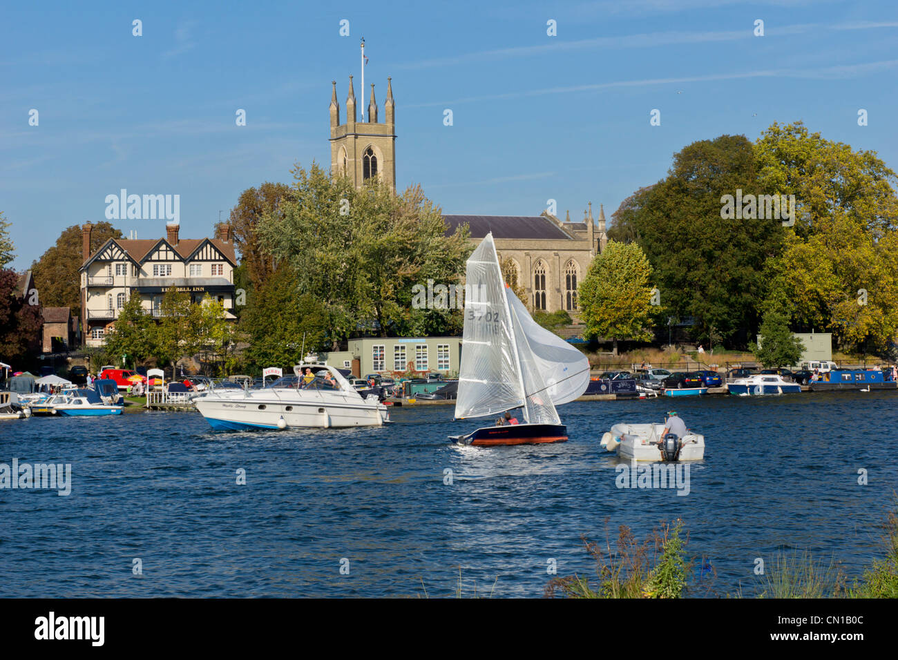 UK, England, Hampton church sailing Stock Photo - Alamy