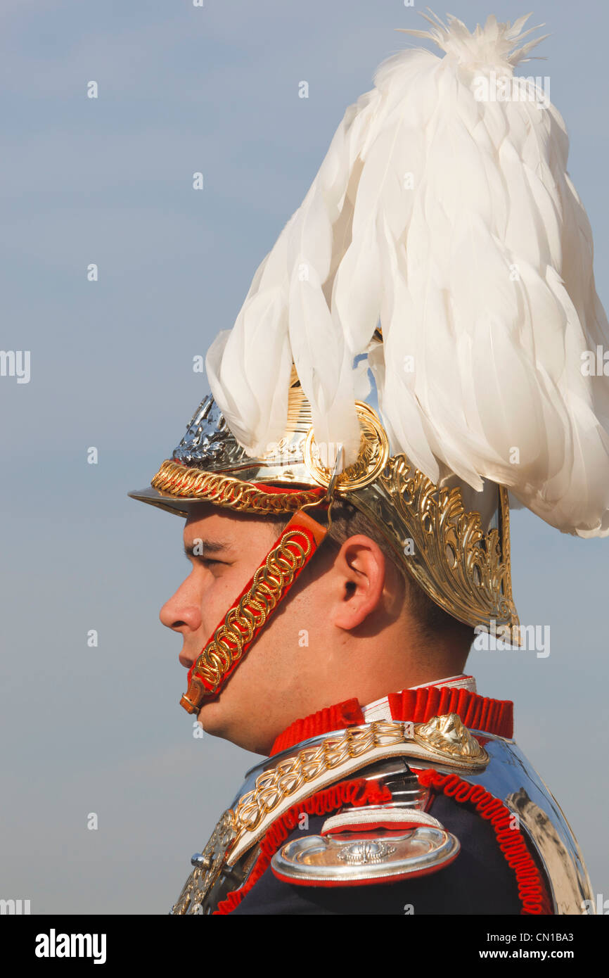 Madrid, Spain. Coraceros de la Guardia Real. Cuirassiers of the Royal ...
