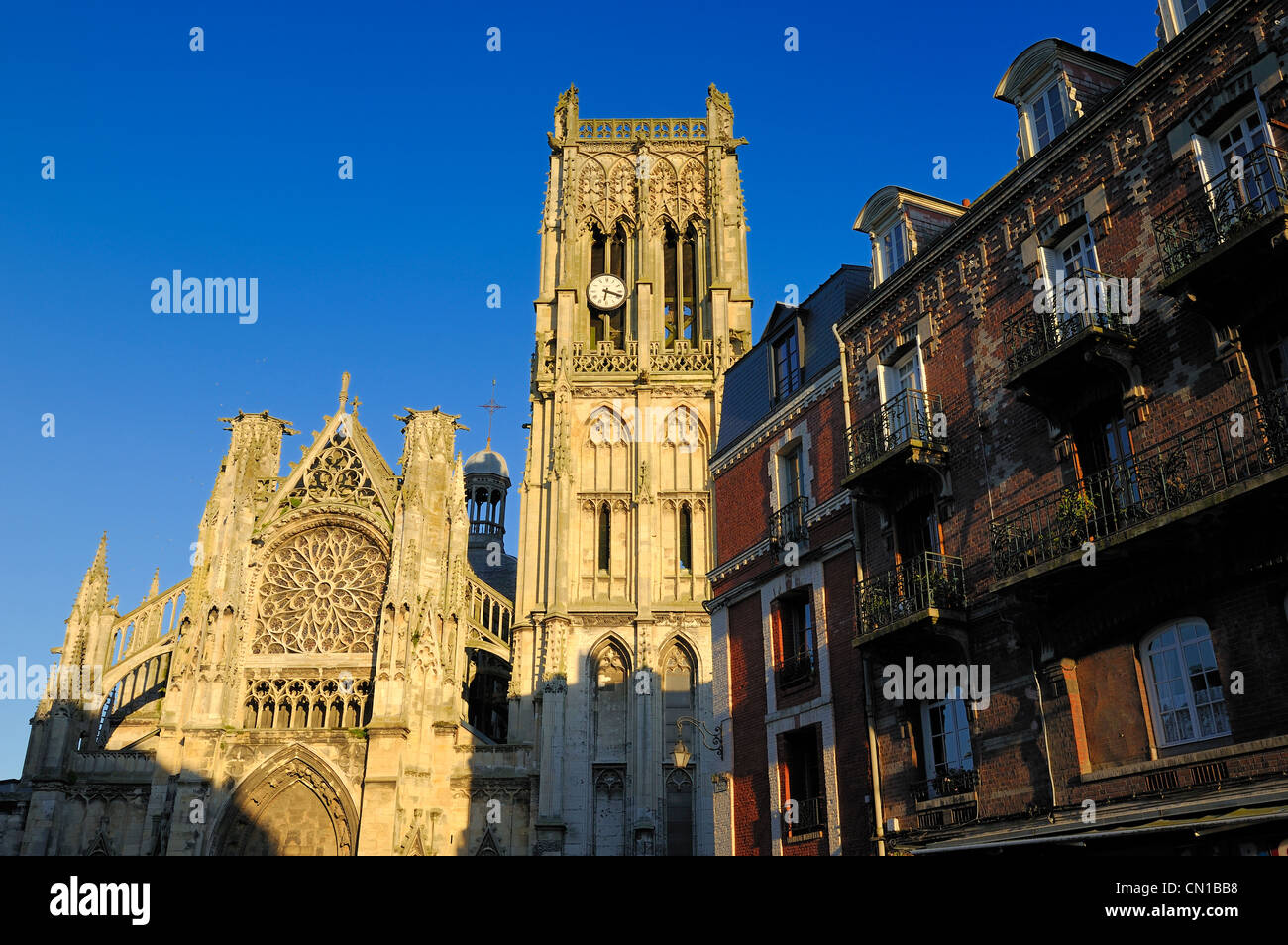 France, Seine Maritime, Dieppe, the Saint Jacques church from the 13th ...