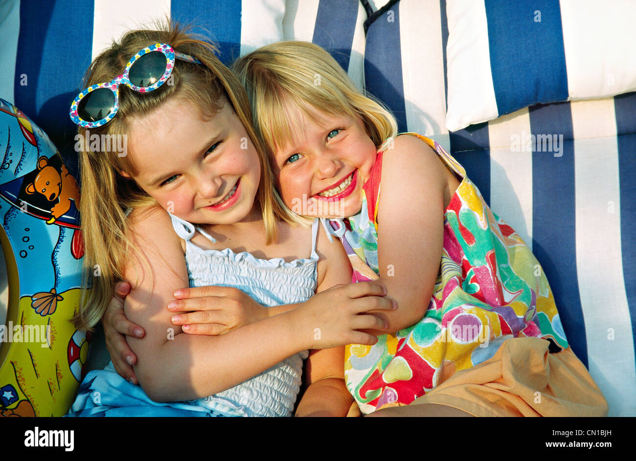 Two girls having fun Stock Photo - Alamy