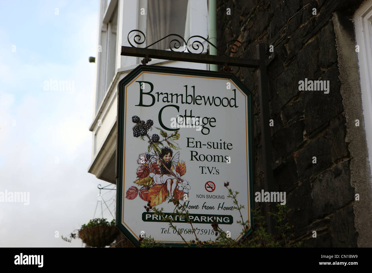 B & B sign outside a guest house in England Stock Photo - Alamy