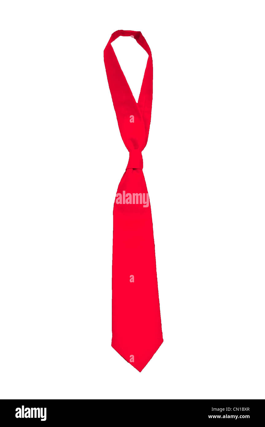 Red tie isolated on white background Stock Photo - Alamy