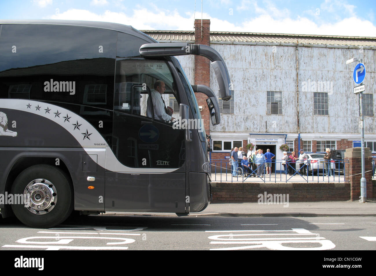 the front of a team coach at Chesterfield Football Club - Saltergate ...