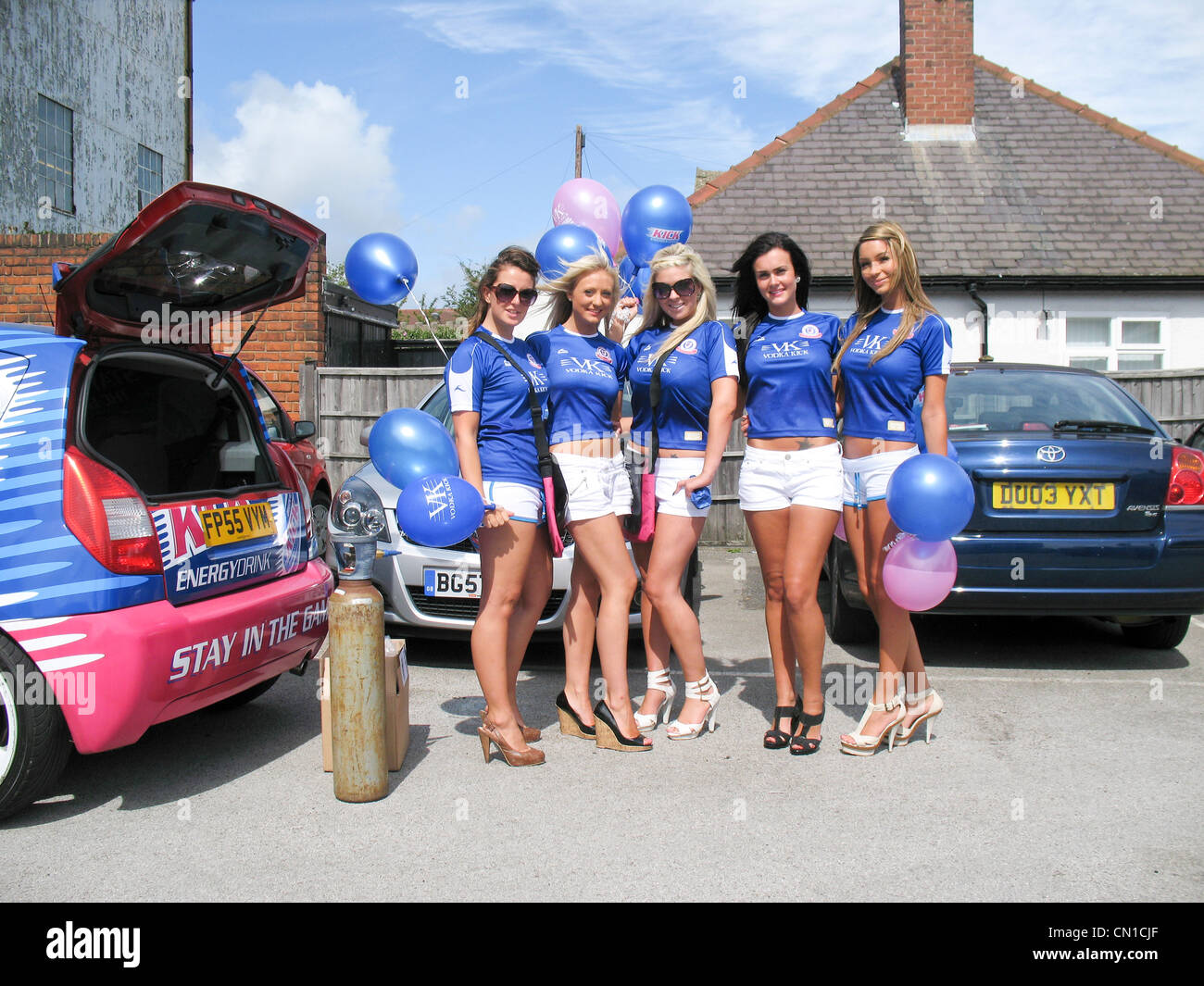 Soccer football promo girls hi-res stock photography and images - Alamy