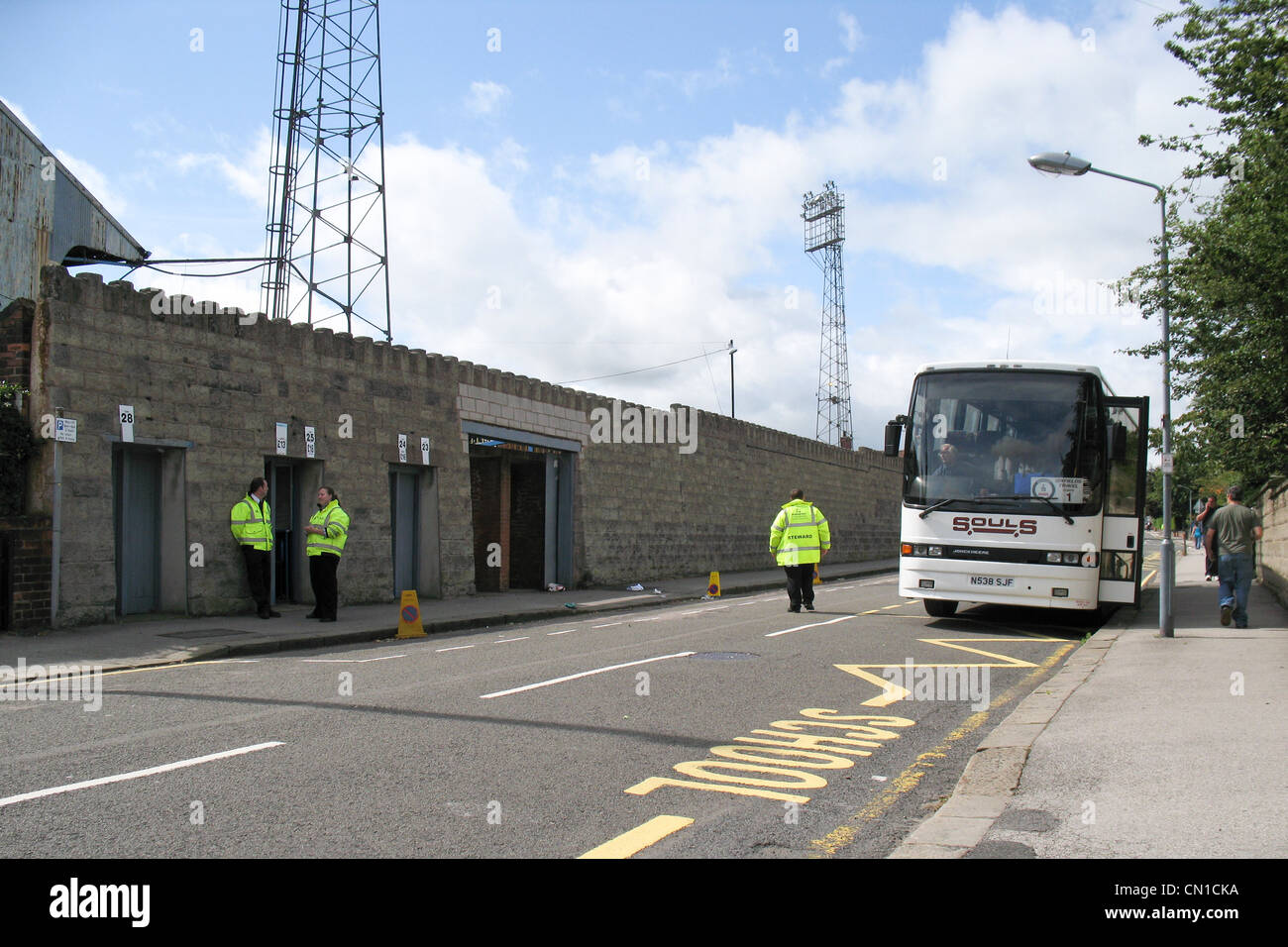 floodlights at Chesterfield Football Club - Saltergate Stock Photo - Alamy