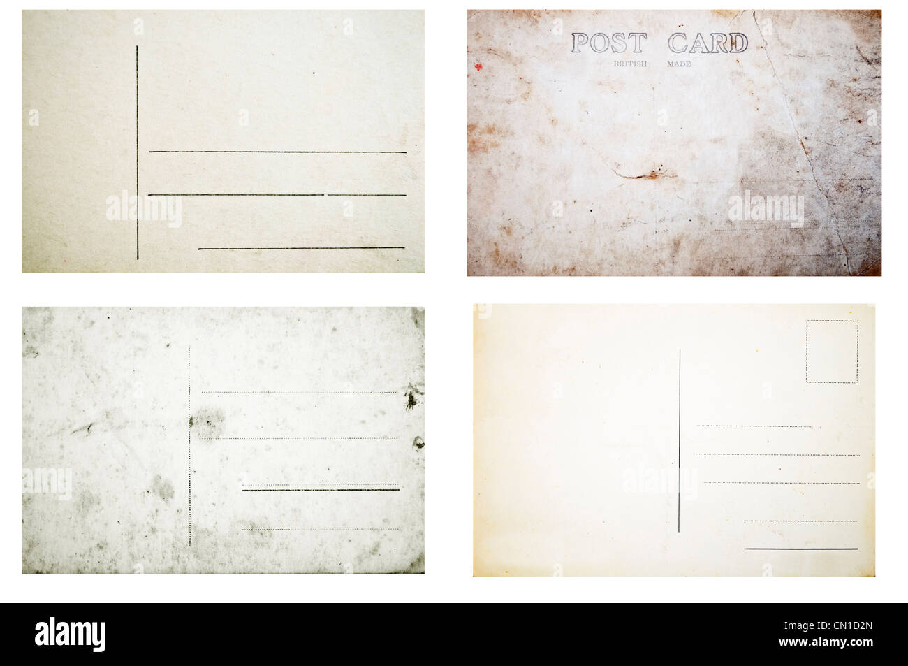 Reverse vintage postcards hi-res stock photography and images - Alamy