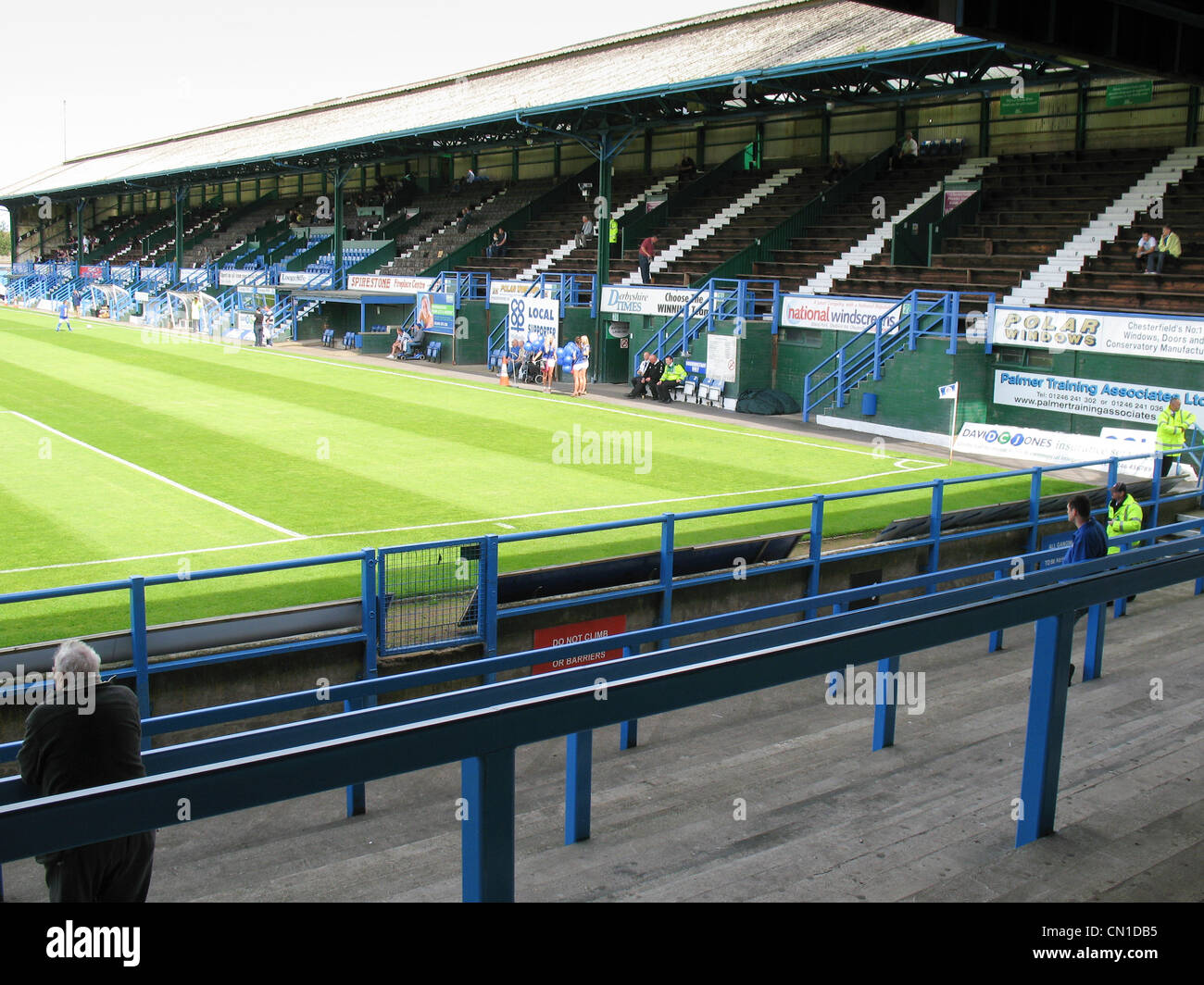 Chesterfield Football Club - Saltergate empty pitch Stock Photo - Alamy