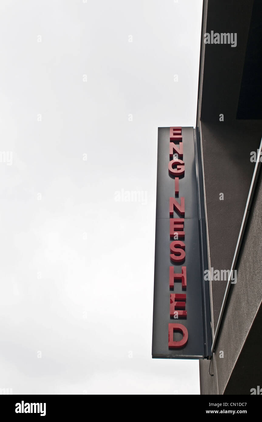 The 'Engine shed' sign, Lincoln Stock Photo - Alamy
