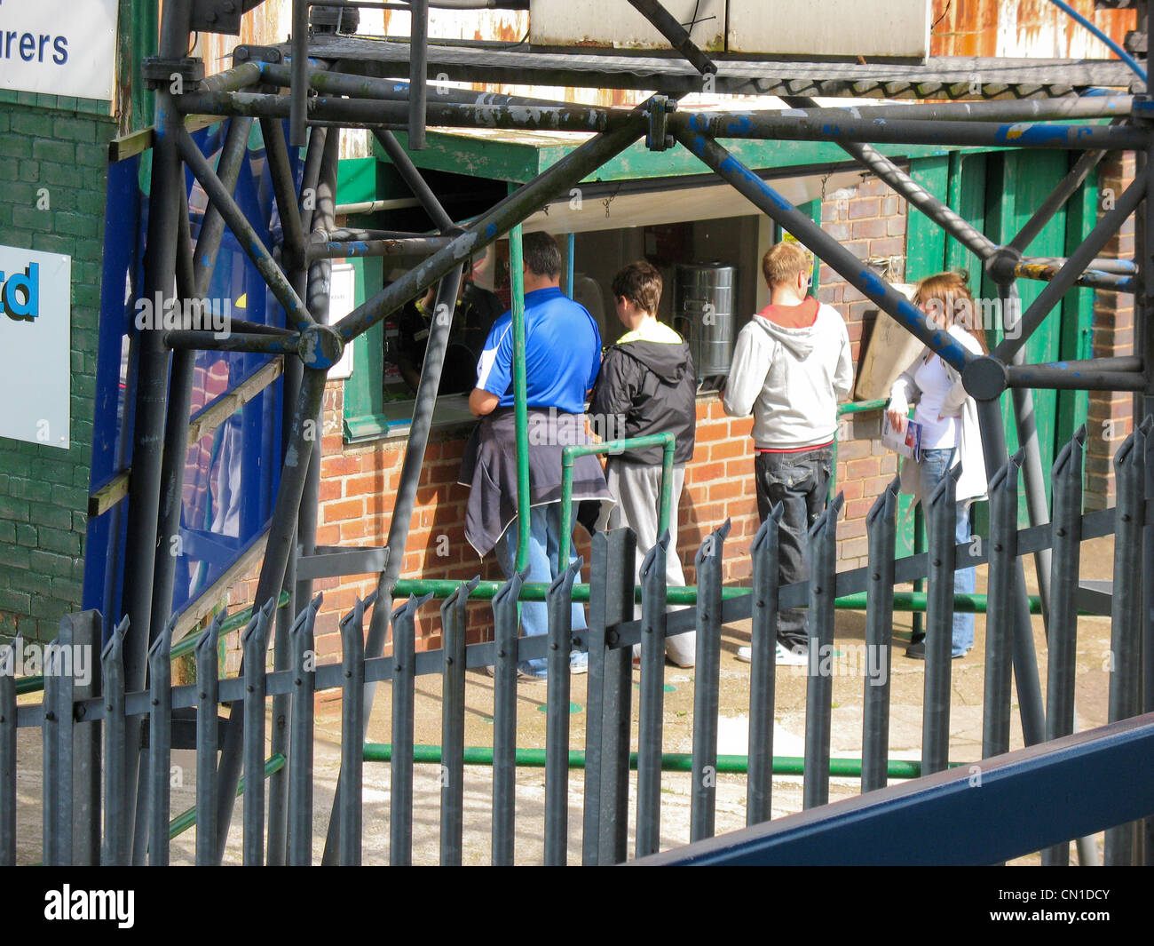 Chesterfield Football Club - Saltergate queuing for refreshments Stock ...