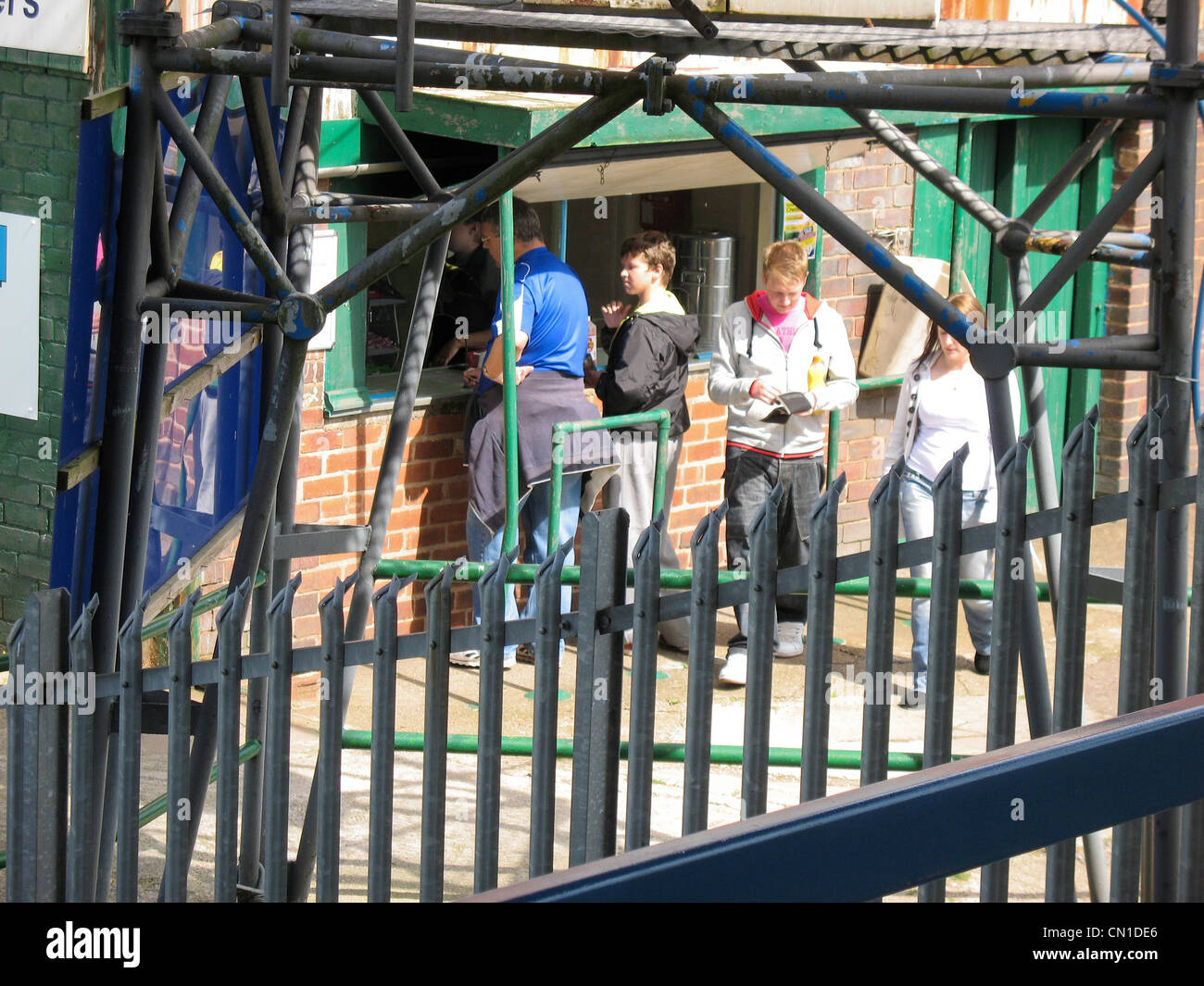 Chesterfield Football Club - Saltergate queuing for refreshments Stock ...