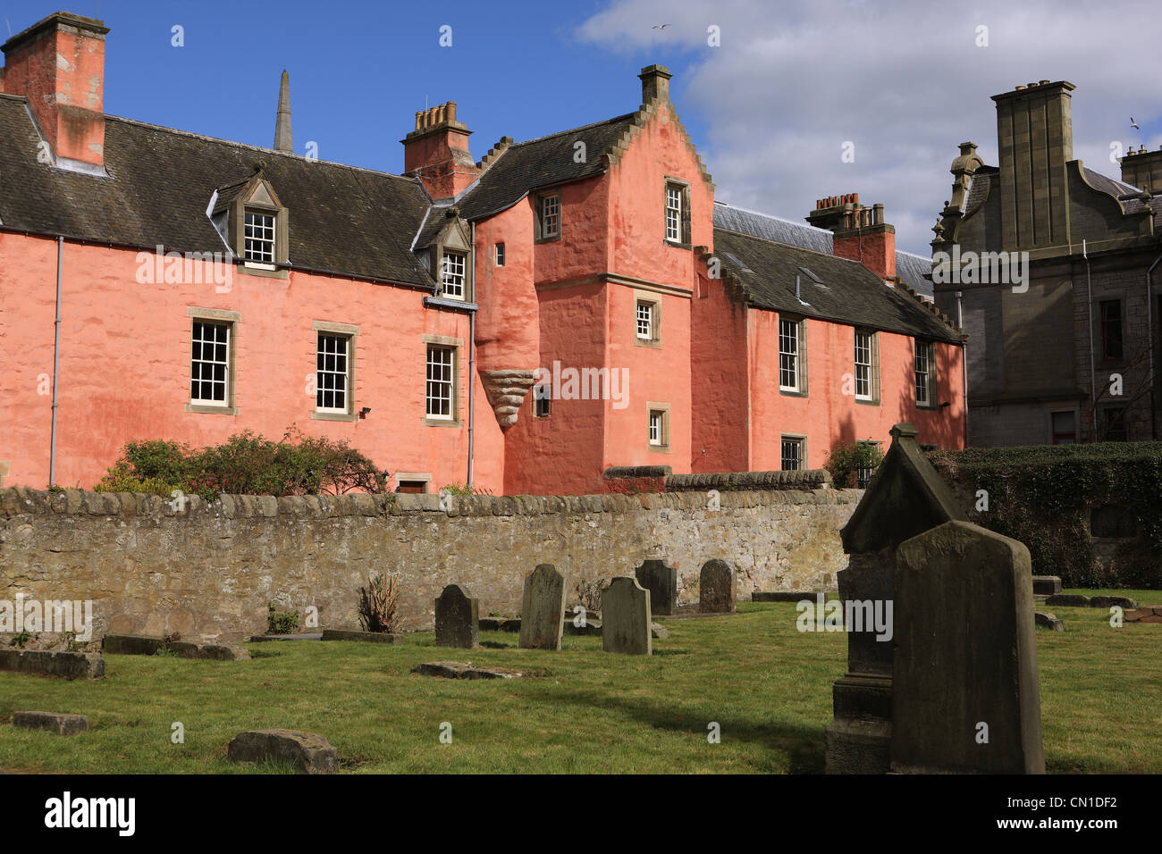 Abbot House Heritage Centre in Dunfermline, Fife taken from the grounds ...